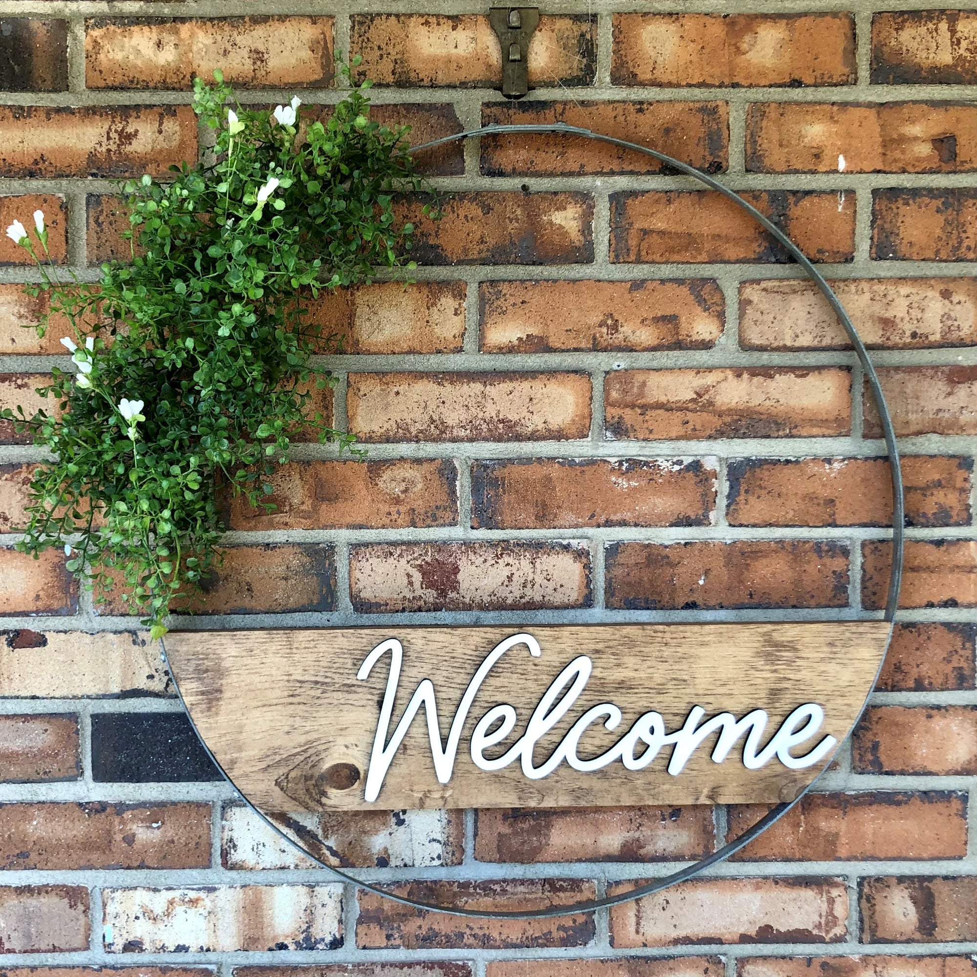 Personalized Wine Barrel Hoop Sign - Pinecone Home