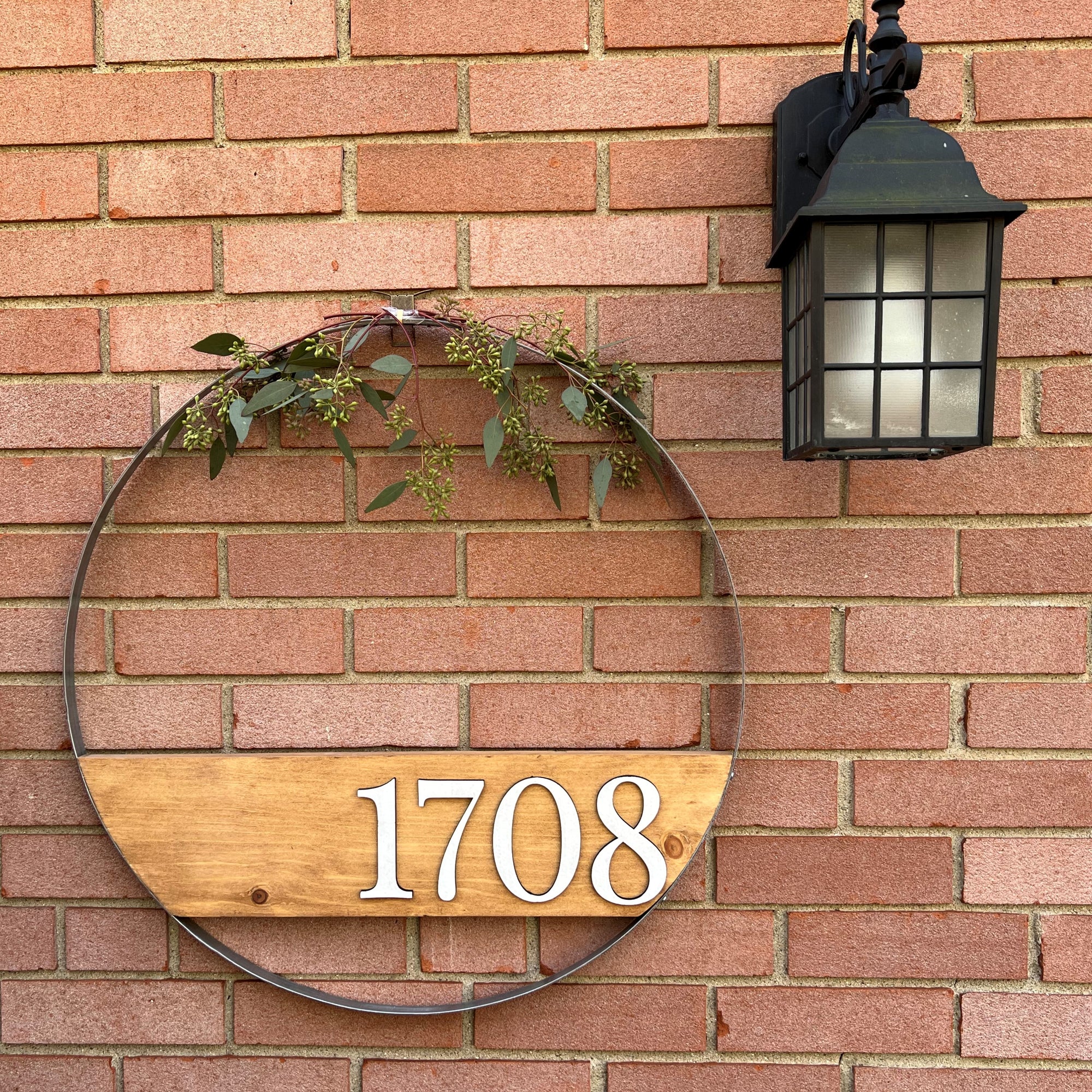 Personalized Wine Barrel Hoop Sign - Pinecone Home