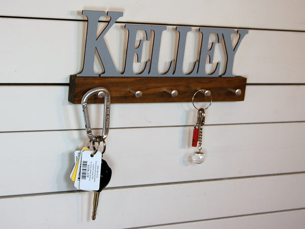 Personalized Name Key Holder Traditional Block Small Caps - Pinecone Home